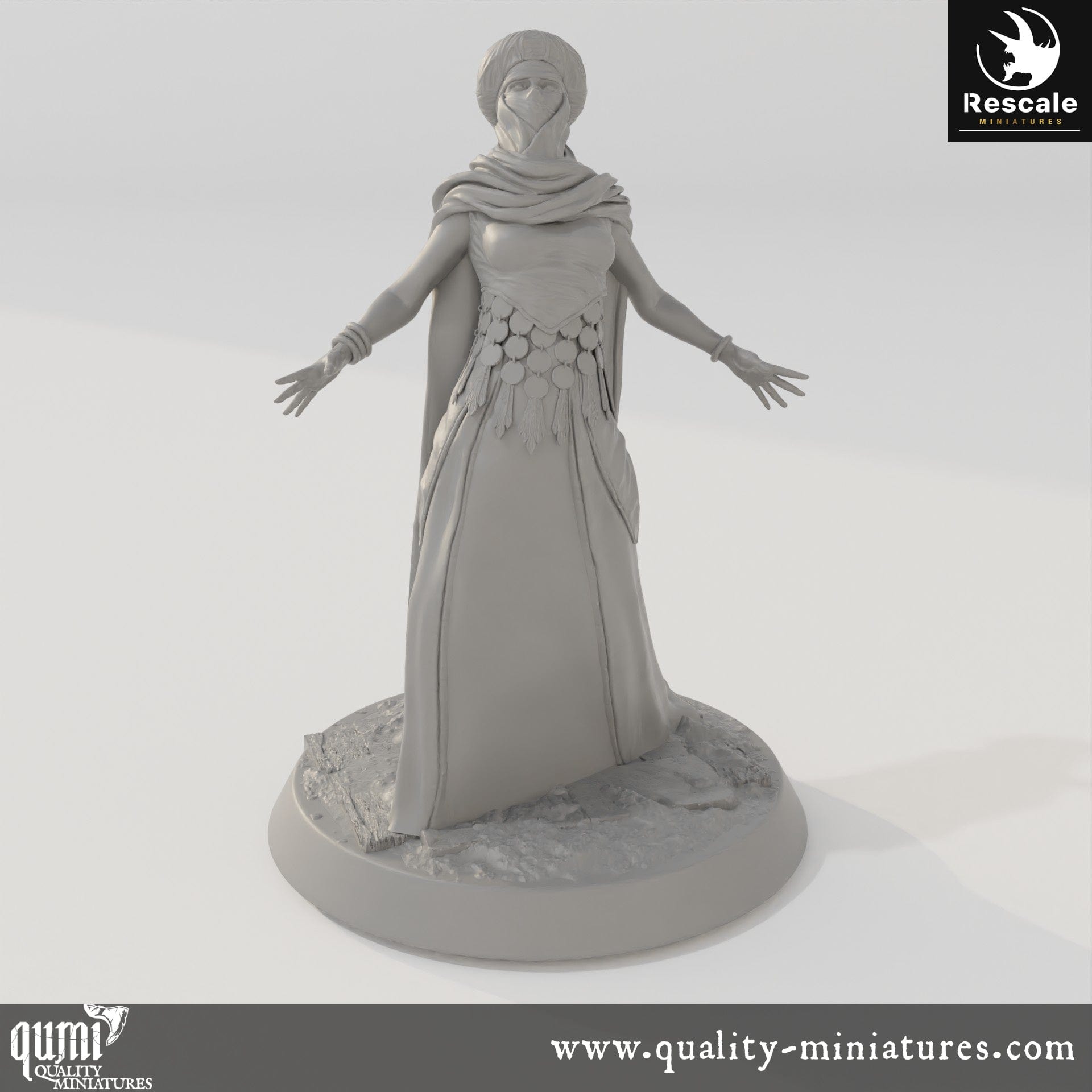 Tower Woman - Dinotopia - 32mm Tabletop RPG Mini - Qumi - Rescale Mini ...
