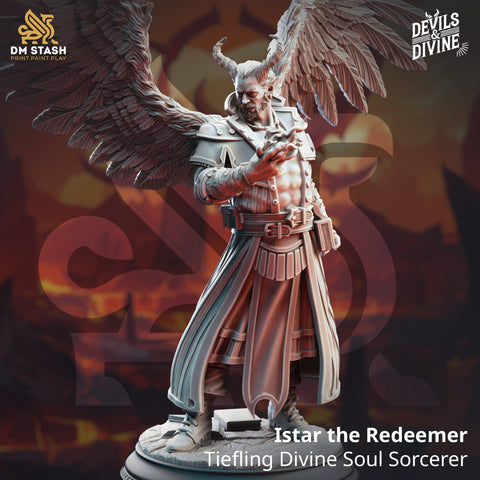 Tabletop Tiefling Sorcerer Miniature Istar DM Stash