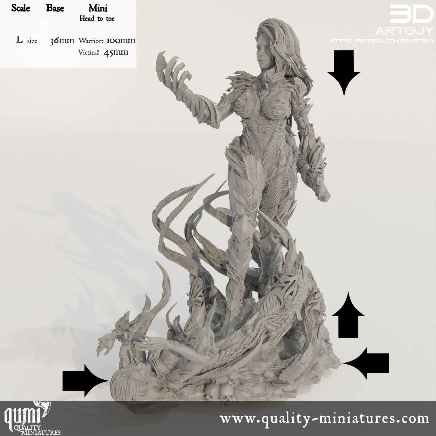 Tabletop RPG Miniature Supernatural Warrior Diorama - Qumi – Quality ...
