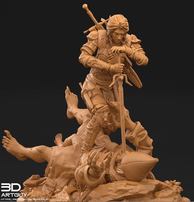 Monster Hunter Diorama - 32mm Tabletop RPG Mini - Qumi – Quality ...